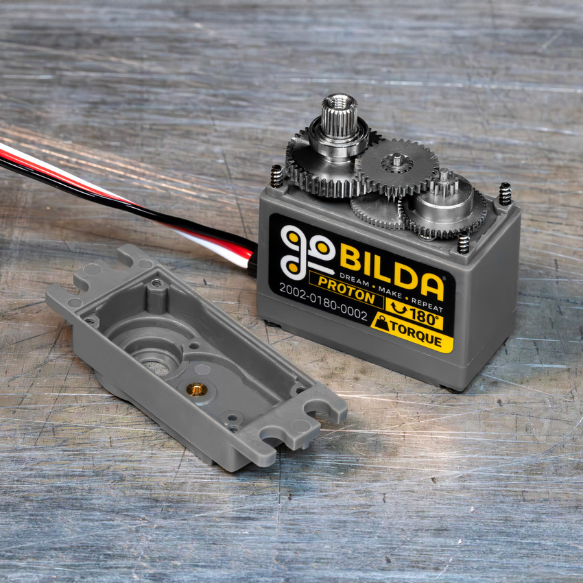Proton Servo Steel Gears 180° Rotation Torque Ratio Gobilda®